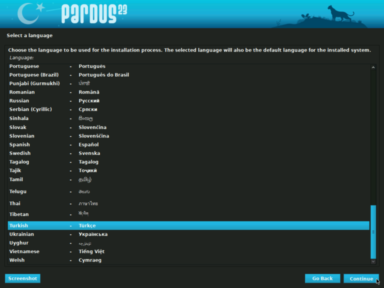 Pardus 23 Grafik arayüzü ile kurulum – Pardus – TÜBİTAK ULAKBİM