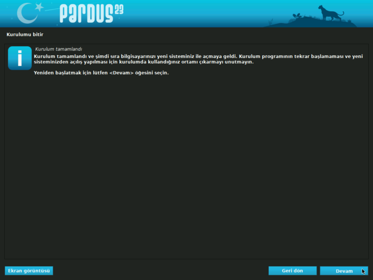 Pardus 23 Grafik arayüzü ile kurulum – Pardus – TÜBİTAK ULAKBİM