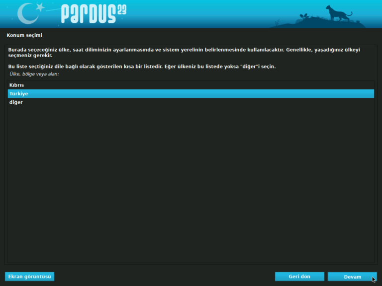 Pardus 23 Grafik arayüzü ile kurulum – Pardus – TÜBİTAK ULAKBİM